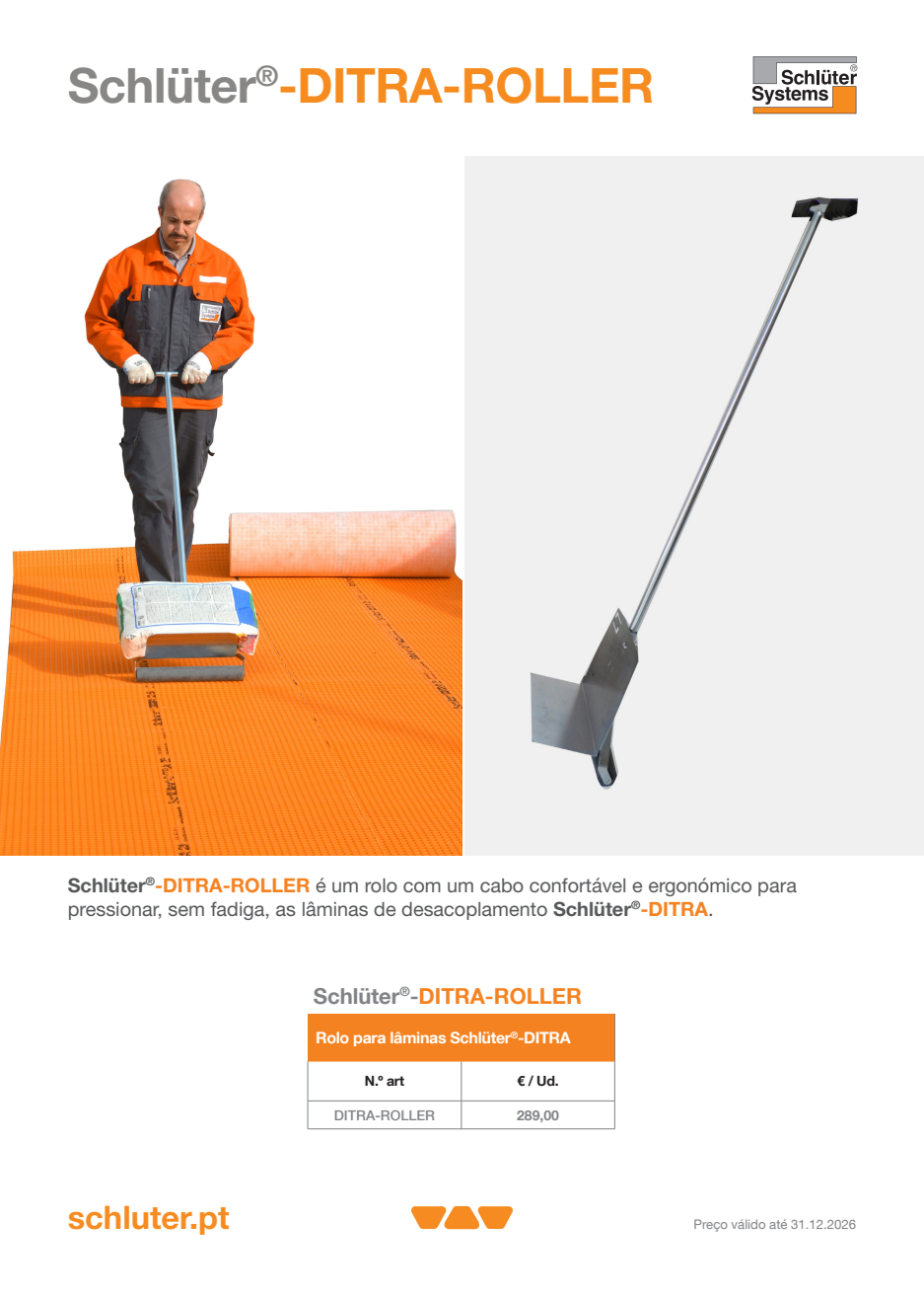 Tabela DITRA ROLLER 2026 Schluter | Dropdepot